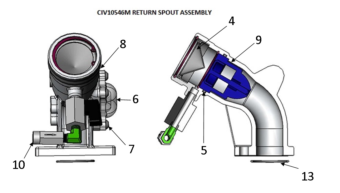 Item # CIVMANBRK, Bubble Sight Glass Kit for Manifold Return Spout On ...